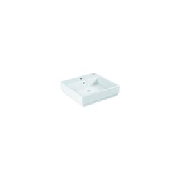 Grohe Aufsatzwaschtisch Cube Keramik 50cm, 1 HL m &Uuml;L, R&uuml;cks gla, alwe PureGua (3947800H)