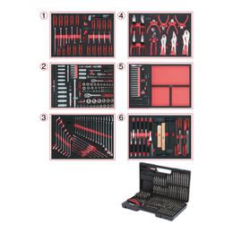 KS Tools Universal-Systemeinlagen-Satz f&uuml;r 6 Schubladen mit 598 Premium-Werkzeugen (713.0598)