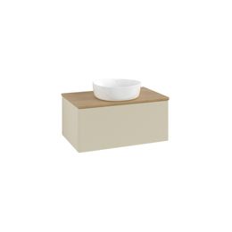 Villeroy & Boch V&B Waschtischunterschrank mit Frontstruktur -Beleuchtung Antao 80x36x50cm, WBP hon. Oa, si Gr m Lac ; Villeroy & Boch (L30111HJ)