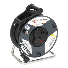 Fa.Brennenstuhl Brennenstuhl x Contorion Kabeltrommel 40m IP44 ( 3 Schutzkontakt-Steckdosen, Baustelleneinsatz, Made in Germany) (9123020140)