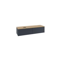 Villeroy & Boch V&B Waschtischunterschrank mit Frontstruktur -Beleuchtung Antao 160x50cm, WBP hon. Oa, md bl. m Lac ; Villeroy & Boch (L37111HG)