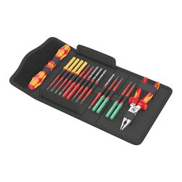 Wera Schraubendrehersatz mit Wechselklingen extra slim, Kraftform Kompakt VDE 17 extra slim 1 Tool Finder, 17-teilig (05006612001)