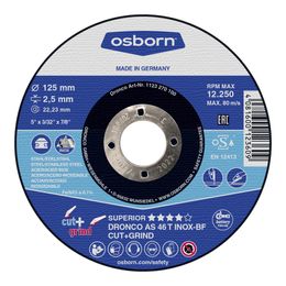 Osborn Kombi-Trenn- und Schruppscheibe AS46T Inox Cut+Grind 115x2,5 mm T42 (6900936100)