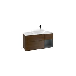 Villeroy & Boch V&B Waschtischunterschrank Finion 120cm, Pl wh. m, Reg md m Lac, wal ven ; Villeroy & Boch (F951HGGN)