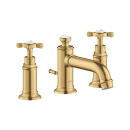 Hansgrohe 3-Loch-Waschtischarmatur 30 Axor Montreux A 143mm, m Kreuz, ZugstAblGar, b gol opt (16536250)