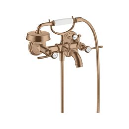 Hansgrohe Zwei-Griff-Sp&uuml;ltischarmatur Axor Montreux AP, A 224mm, m Hebelgr., brush. r gol (16551310)