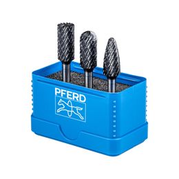 Pferd TOOLS Hartmetall Hochleistungsfr&auml;sstift Set 1414 ALLROUND HC-FEP 3-tlg. Schaft-&Oslash; 6 mm universal grob (21901415)