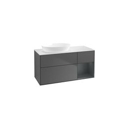 Villeroy & Boch V&B Waschtischunterschrank Finion 120cm, Pl w m, Reg md m Lac, Anthrac. m ; Villeroy & Boch (FA51HGGK)