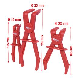KS Tools Schlauch-Abklemm-Zangen-Satz 90&deg;, 3-tlg. (115.5055)