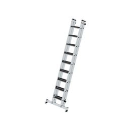 Munk Stufen-Schiebeleiter 2-teilig mit nivello&reg;-Traverse und clip-step R13 2x9 (040673)