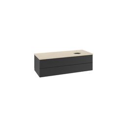 Villeroy & Boch V&B Waschtischunterschrank mit Frontstruktur, mit Beleuchtung Antao 120x36x50cm, HL, WBP botti., bla m Lac ; Villeroy & Boch (L23153PD)