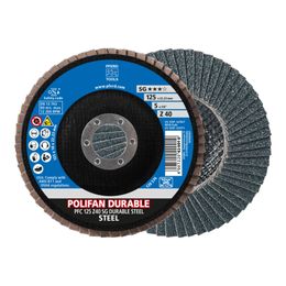 Pferd TOOLS POLIFAN POWER F&auml;cherscheibe PFC 125x22,23 mm konisch Z40 Leistungslinie SG DURABLE STEEL f&uuml;r Stahl (67782124)