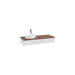 Villeroy & Boch V&B Waschtischunterschrank ohne Frontstruktur, mit Beleuchtung Antao 120x19x50cm, HL, WBP w. wal, glo wh. Lac ; Villeroy & Boch (L11052GF)