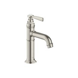 Hansgrohe Waschtisch-Einhebelmischer 100 Axor Montreux A 142mm, unver Abl.garn, Edelstahl-Optik (16516800)