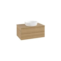 Villeroy & Boch V&B Waschtischunterschrank mit Frontstruktur -Beleuchtung Antao 80x36x50cm, WBP-farbe hon. Oa, honey oak ; Villeroy & Boch (L19111HN)