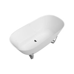 Villeroy & Boch V&B Badewanne Antheus 155x75cm, freistehend, almond ; Villeroy & Boch (Q155ANH7F400VAL)