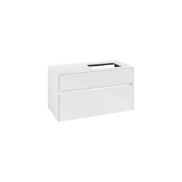 Villeroy & Boch V&B Waschtischunterschrank Collaro 100x54,8x50cm, WT r, LED 7,3 W, glo wh. ; Villeroy & Boch (C111B0DH)