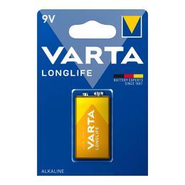 Varta Cons.Varta Batterie Longlife E E-Block, 6LR61,Al-Mn 4122 Bli.1 (04122101411)