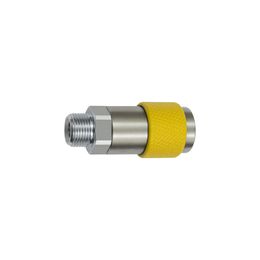 Riegler Unv. Dreh-Sicherheitskupplung NW 6, ISO 6150 C, G 1/4 AG, gelb (426.11-DREH-GE)