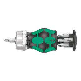 Wera Magazin-Schraubendreherhalter mit 1/4 Zoll Bits mit Ratsche und Magnet, Typ: 3 (676565 3)