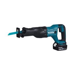 Makita DJR186RT Akku-Recipros&auml;ge mit einem S&auml;geblatt im Koffer sowie einem 5 Ah-Akku und Schnellladeger&auml;t)