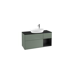 Villeroy & Boch V&B Waschtischunterschrank Finion 120cm, Pl b m, Reg bla m Lac, Oli. m Lac ; Villeroy & Boch (F952PDGM)