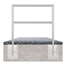 Schake Abweiseb&uuml;gel auf Gehrung, &Oslash;48mm Breite: 700mm, H&ouml;he: 1200 mm + Querholm, beschichtet (447_21B)