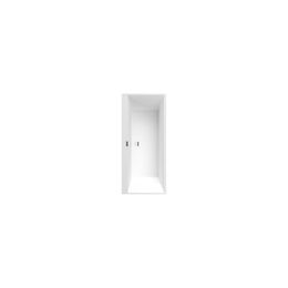 Villeroy & Boch V&B Rechteck-Badewanne Squaro Edge 12 Duo 160x75cm, stone white, Ablauf mittig ; Villeroy & Boch (UBQ160SQE2DV-RW)