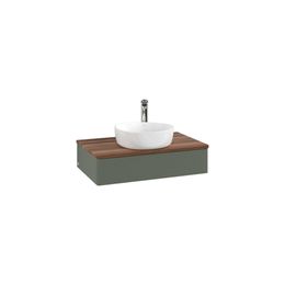 Villeroy & Boch V&B V&B Waschtischunterschrank mit Frontstruktur -Beleuchtung Antao 80x19x50cm, HL, WBPw wa, lea gre. m Lac ; Villeroy & Boch (L08152HL)