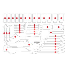 KS Tools Leere Schaumstoffeinlage zu 811.1055 (811.1055-97)