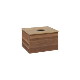 Villeroy & Boch V&B Waschtischunterschrank mit Frontstruktur -Beleuchtung Antao 60x36x50cm, WBP-farbe hon. Oa, w. walnut ; Villeroy & Boch (L29111HM)