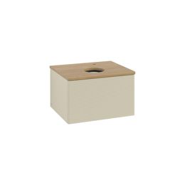 Villeroy & Boch V&B Waschtischunterschrank mit Frontstruktur -Beleuchtung Antao 60x36x50cm, HL, WBP hon. Oa, si Gr m Lac ; Villeroy & Boch (L29151HJ)