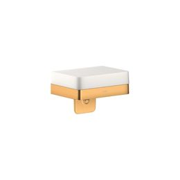 Hansgrohe Lotionspender Axor universal mit Ablage, Glas, brushed gold optic (42819250)