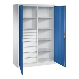 C+P Werkzeugschrank mit Schubladen Acurado, 1950x1200x500mm, 7035/5010 ; C + P M&ouml;belsysteme (8931-305|S10326)