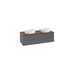 Villeroy & Boch V&B Waschtischunterschrank ohne Frontstruktur Antao 120x36x50cm, WBP w. wal, Anthrac. m Lac ; Villeroy & Boch (K24012GK)