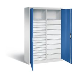 C+P Werkzeugschrank Acurado, H1950xB1200xT500mm, Front Enzianblau, Korpus Lichtgrau (8931-303) ; C + P M&ouml;belsysteme (8931-303|S10041)