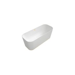Villeroy & Boch V&B Rechteck-Freistehwanne FINION 170x70cm, Zulauf, Des-Ring, st. wh., gol ; Villeroy & Boch (177FIN7N300V2RW)