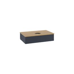 Villeroy & Boch V&B Waschtischunterschrank mit Frontstruktur -Beleuchtung Antao 80x19x50cm, WBP hon. Oa, md bl. m Lac ; Villeroy & Boch (L08111HG)