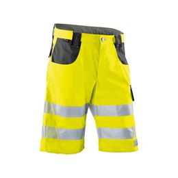 K&Uuml;BLER WORKWEAR K&uuml;bler 2307 PSA Reflectiq Shorts, warngelb/anthrazit, Gr&ouml;&szlig;e 64, 23078340-3497-64)