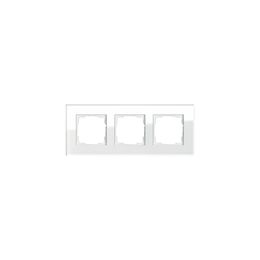 GIRA Abdeckrahmen 3f. weissglas 021312)