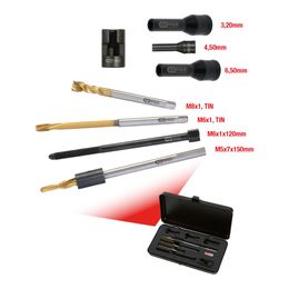 KS Tools Universal Gl&uuml;hkerzen-Ausbohrsatz M8 x 1, 8-teilig (152.1020)
