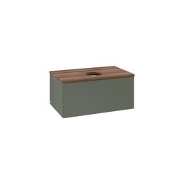 Villeroy & Boch V&B Waschtischunterschrank ohne Frontstruktur -Beleuchtung Antao 80x36x50cm, WBP w. wal, lea gre. m Lac ; Villeroy & Boch (L30012HL)