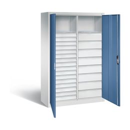 C+P Werkzeugschrank Acurado, H1950xB1200xT500mm, Front Fernblau, Korpus Lichtgrau (8931-303) ; C + P M&ouml;belsysteme (8931-303|S10071)