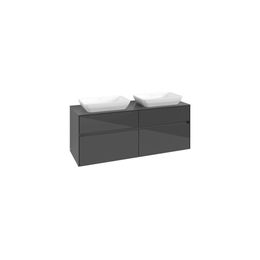 Villeroy & Boch V&B Waschtischunterschrank Collaro 140x54,8x50cm, f 2 WT, glossy grey ; Villeroy & Boch (C11900FP)