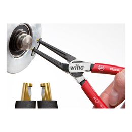 wiha Sicherungsringzange Classic mit MagicTips&reg; f&uuml;r Aussenringe (Wellen) mit gerader Form in Blister A 1, 140 mm (36978)