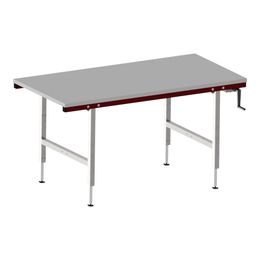 Rocholz Pack- und Arbeitstisch SYSTEM 1600 1600x800x710-960 mm mit Kurbelverstellung (163500)