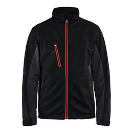 BLAKL&Auml;DER Blakl&auml;der Softshell Jacke Service Plus, schwarz / rot, Unisex-Gr&ouml;&szlig;e: M (495025169956M)