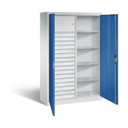 C+P Werkzeugschrank Acurado, H1950xB1200xT500mm, Front Enzianblau, Korpus Lichtgrau (8931-301) ; C + P M&ouml;belsysteme (8931-301|S10067)
