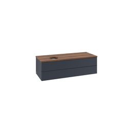 Villeroy & Boch V&B Waschtischunterschrank mit Frontstruktur, mit Beleuchtung Antao 120x36x50cm, WBP w. wal, md bl. m Lac ; Villeroy & Boch (L22112HG)