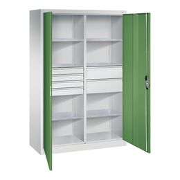 C+P Werkzeugschrank mit Schubladen Acurado, 1950x1200x500mm, 7035/6011 ; C + P M&ouml;belsysteme (8931-3041|S10332)